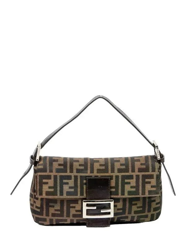 Fendi Baguette Logo-plaque Shoulder Bag - Brown