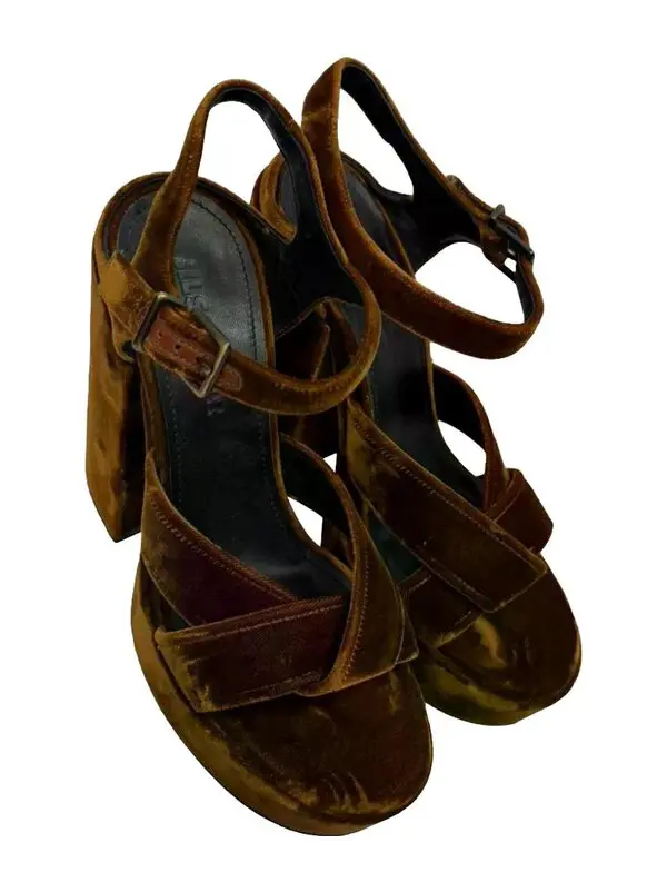 JIL SANDER Twisted Platform Sandals - Brown