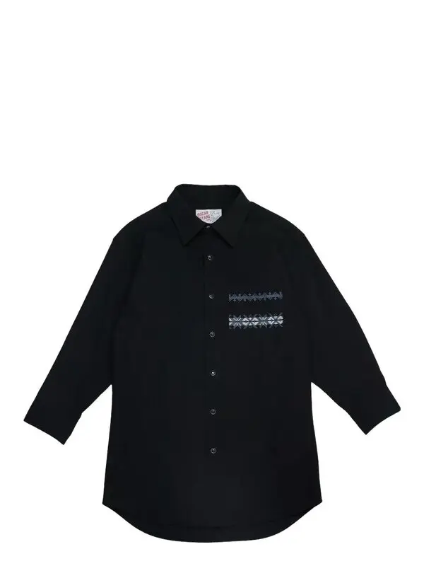 OSCAR OUYANG Embroidered-pocket Shirt - Black