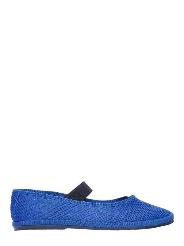 DROGHERIA CRIVELLINI Mesh Elastic-strap Ballet Flats - Blue
