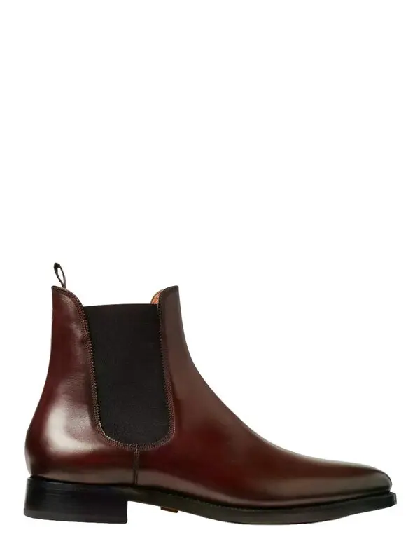 Ralph Lauren Purple Label Penfield Leather Chelsea Boots - Brown