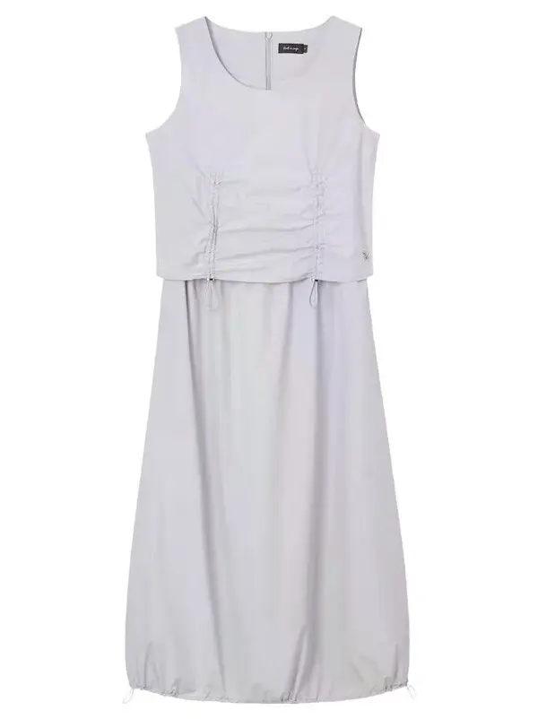TOUT A COUP Ruched Drawstring-hem Maxi Dress - Purple