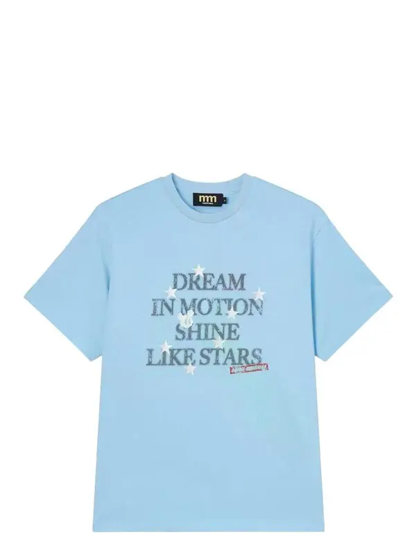 MINI CREAM Slogan Print T-shirt - Blue
