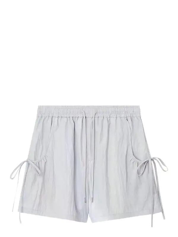 B+AB Drawstring Waist Side-tie Mini Shorts - Purple