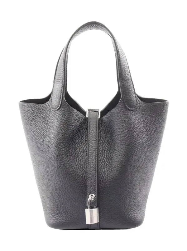 Hermès 2025 Pm Picotan Lock Clemence-leather Tote Bag - Black