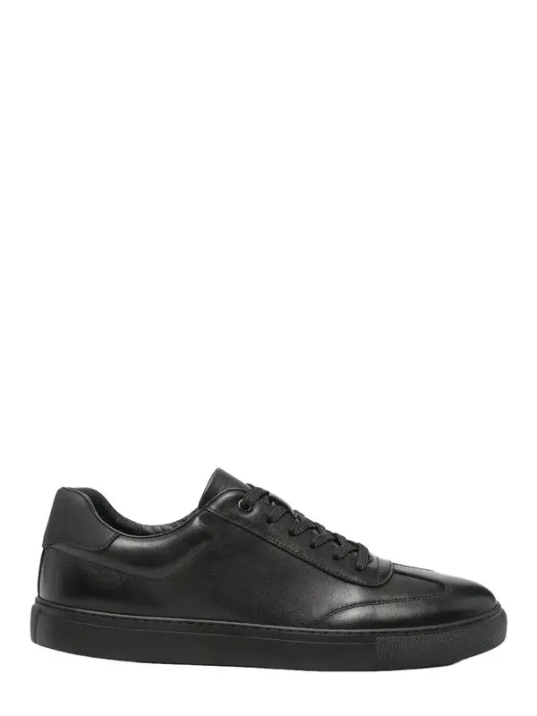 SERGIO MORETTI FIRENZE Panelled Leather Sneakers - Black