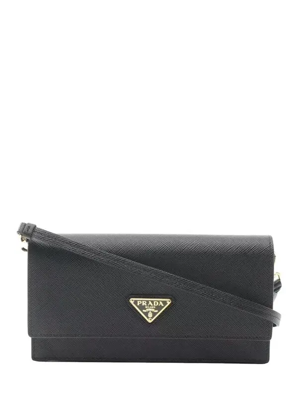 Prada Saffiano Leather Shoulder Bag - Black