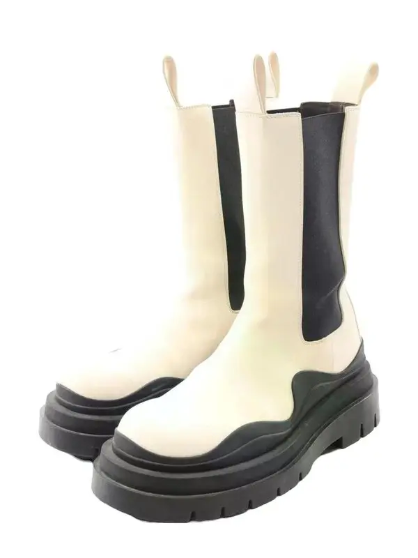 Bottega Veneta 2000s Tire Chelsea Boots - Neutrals