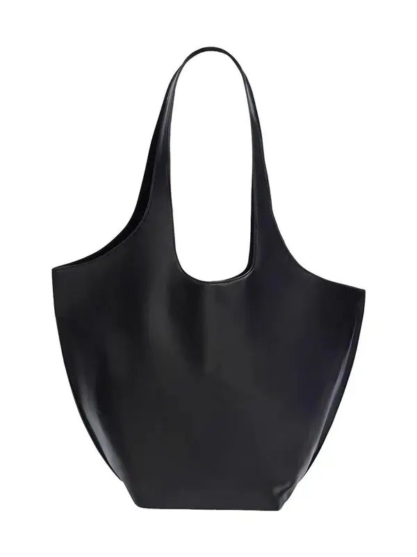 Attico Large La Scoop Shoulder Bag - Black