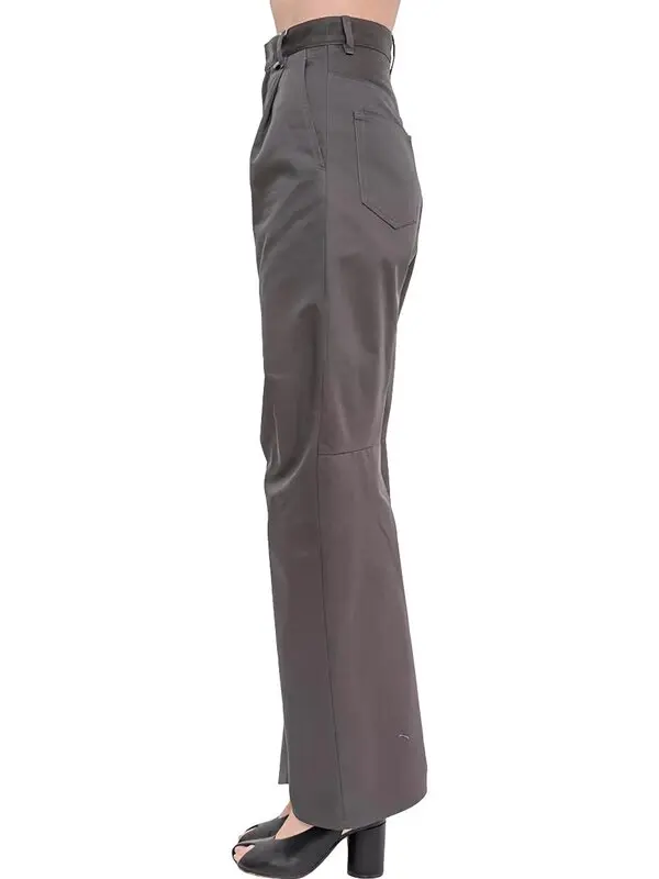 MAISON MARGIELA High-waisted Pleated Trousers - Brown
