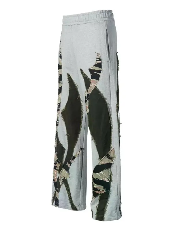 YUKI HASHIMOTO Patchwork-design Track Pants - Grey