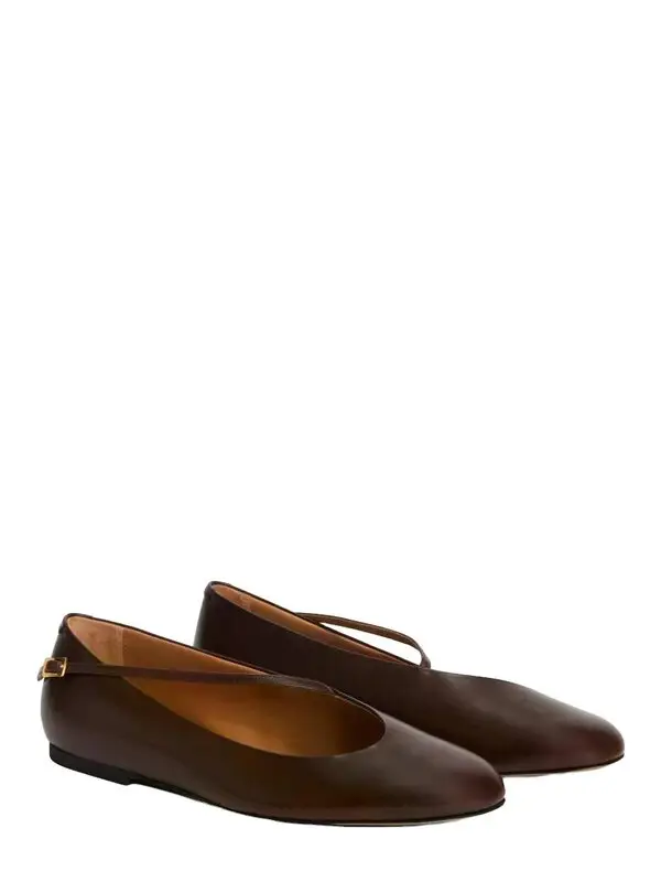 JIL SANDER Elyss Ballet Flats - Brown