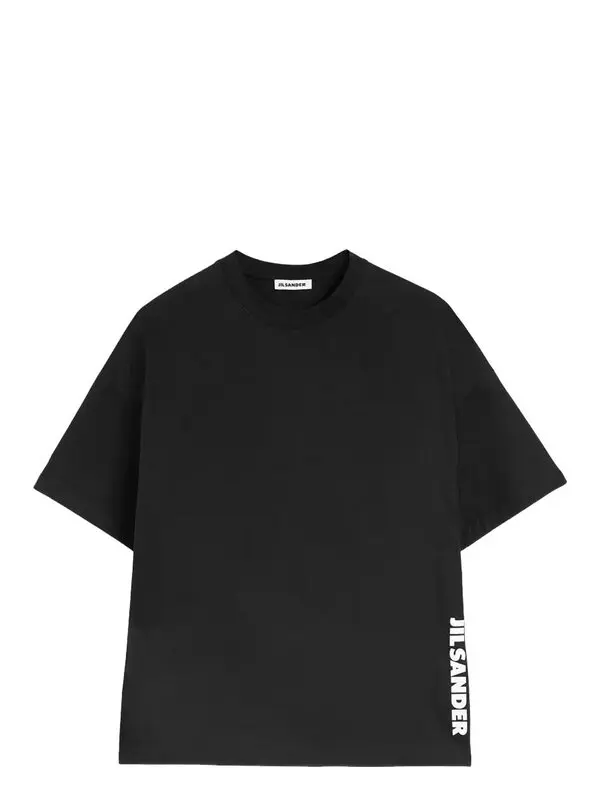 JIL SANDER Logo-print Cotton T-shirt - Black