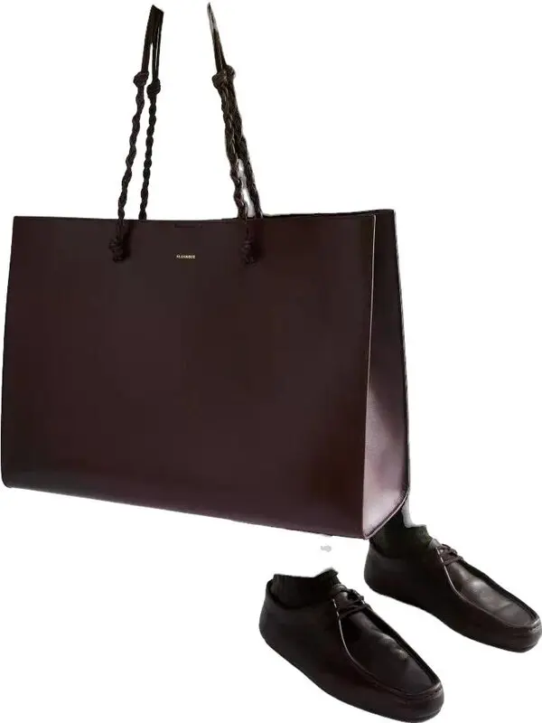 JIL SANDER Tangle Braided-handle Tote Bag - Brown