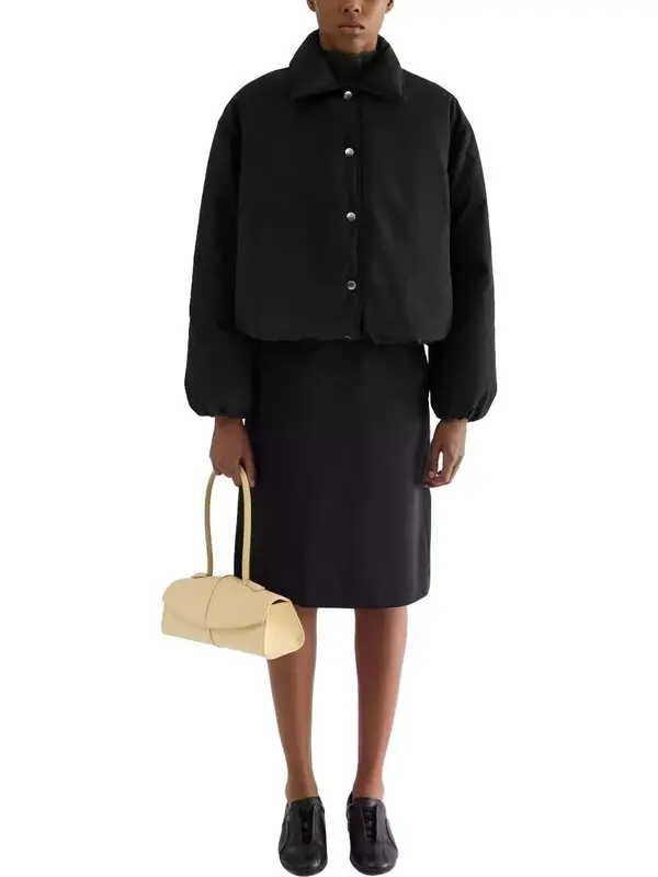 JIL SANDER Padded Jacket With Pointed Collar - Black