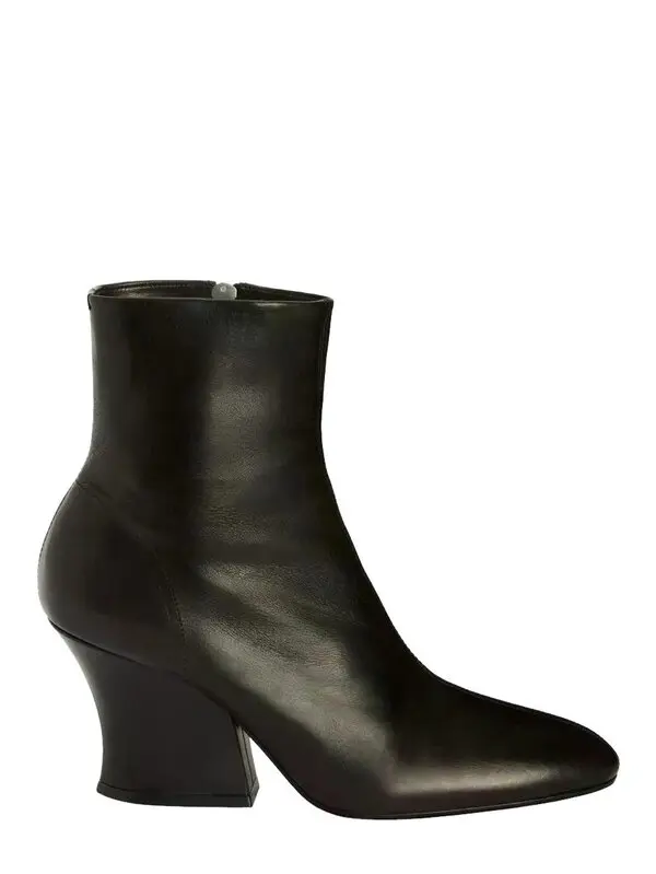 JIL SANDER Block-heel Ankle Boots - Brown