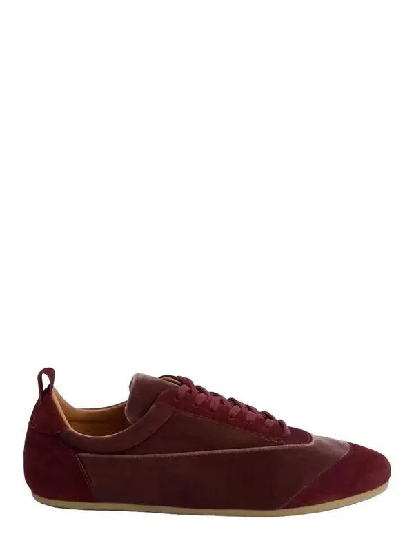 JIL SANDER Etage Velvet Sneakers - Red