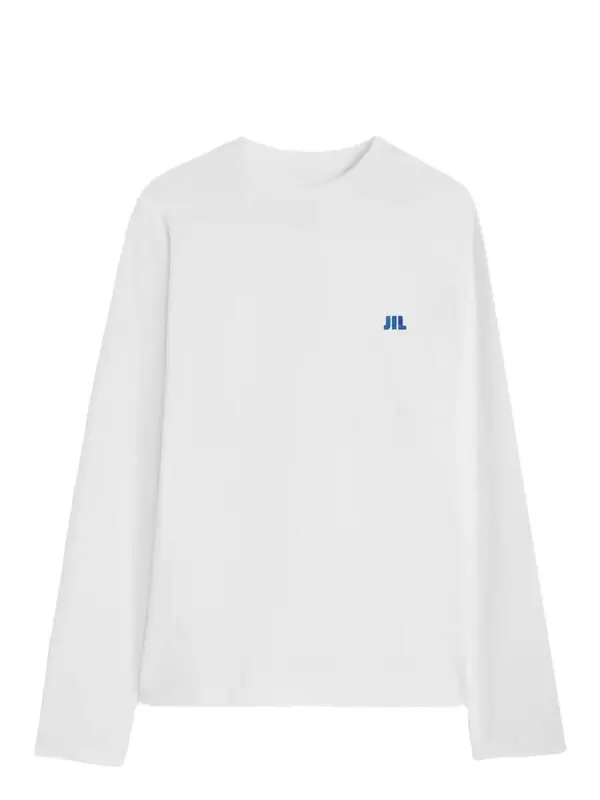 JIL SANDER Logo-embroidered Long-sleeve T-shirt - White