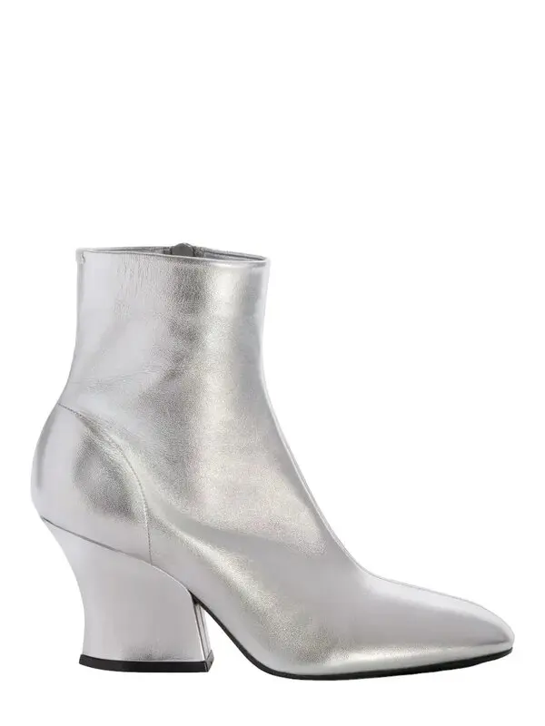 JIL SANDER Metallic-finish Ankle Boots - Silver
