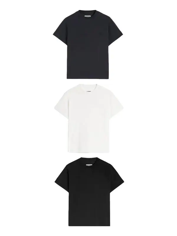 JIL SANDER Crew Neck Short Sleeve T-shirt - Black