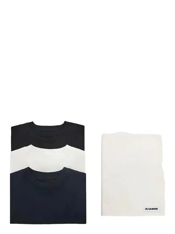 JIL SANDER Crew Neck Short Sleeve T-shirt - Black