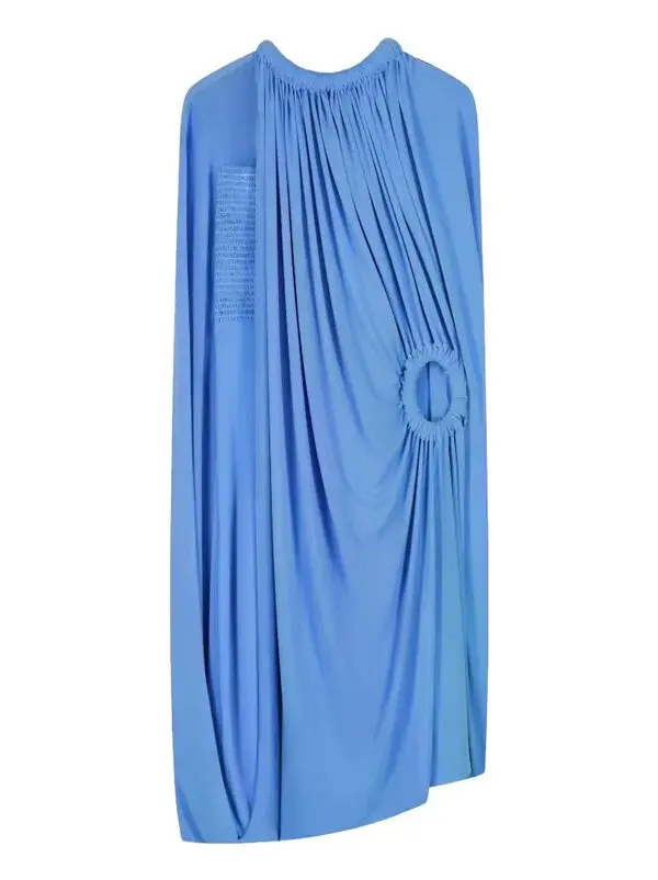 Coperni Draped Cut-out Asymmetric Dress - Blue