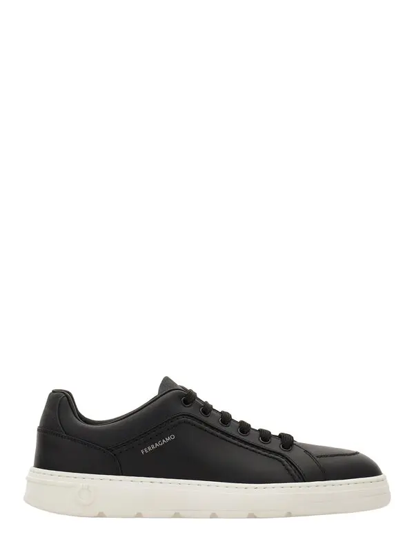 FERRAGAMO Suede Low Top Sneakers - Black