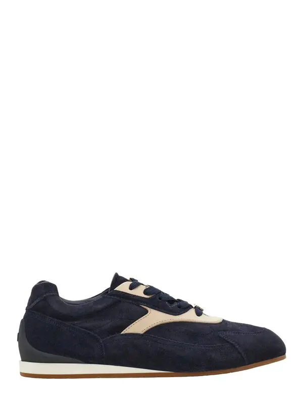 FERRAGAMO Suede Low Top Sneakers - Blue