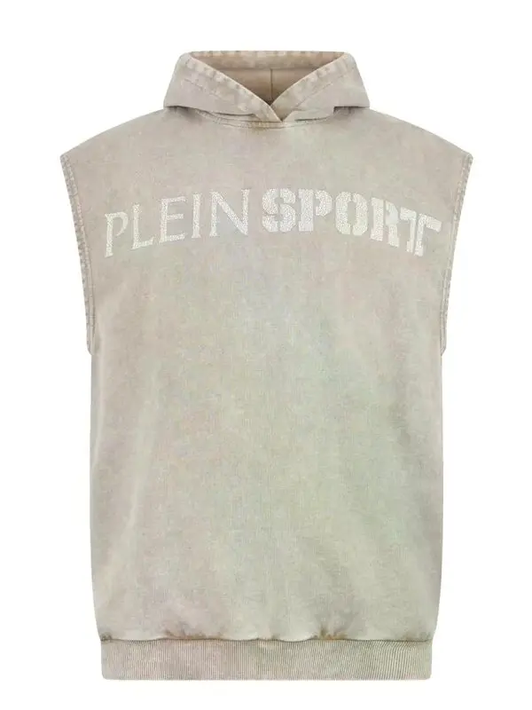PLEIN SPORT Sleeveless Hoodie - Neutrals