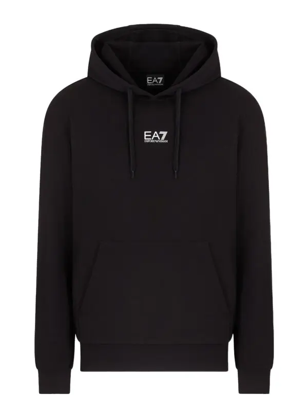 Emporio Armani Ea7 Core Identity Drawstring Hoodie - Black