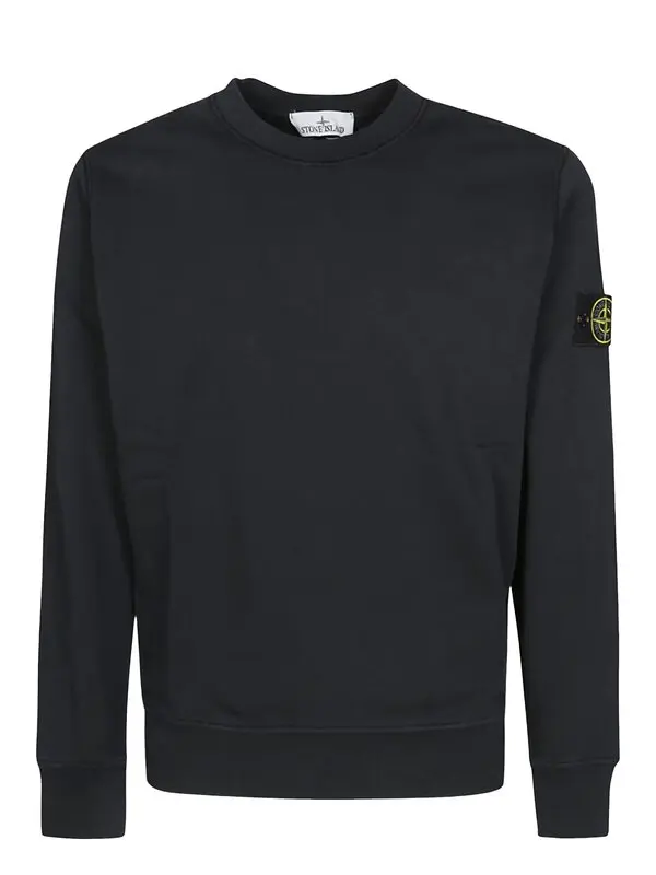 Stone Island Crewneck Logo Sweater - Blue