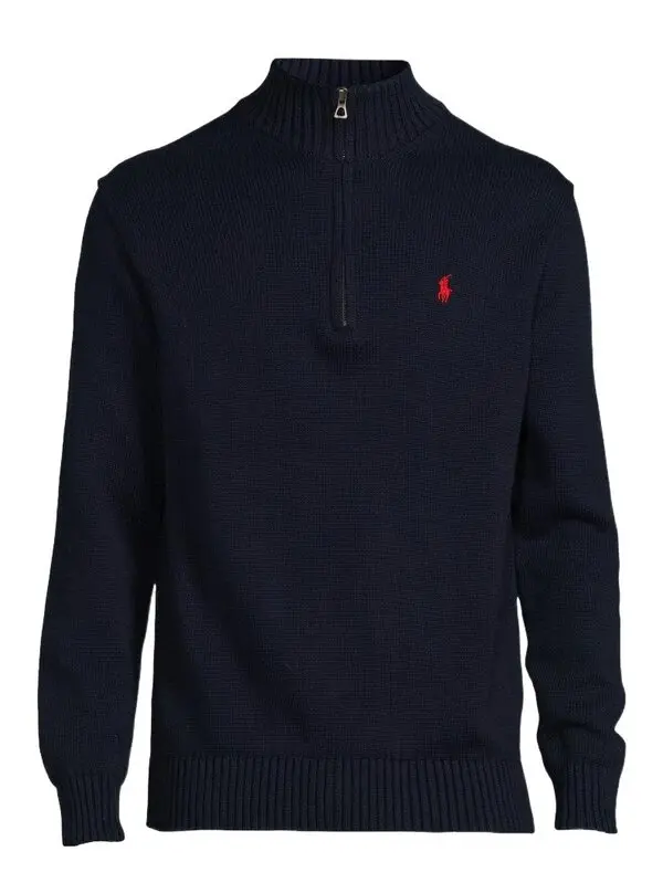 Polo Ralph Lauren Knitted Pullover With Embroidered Pony - Black