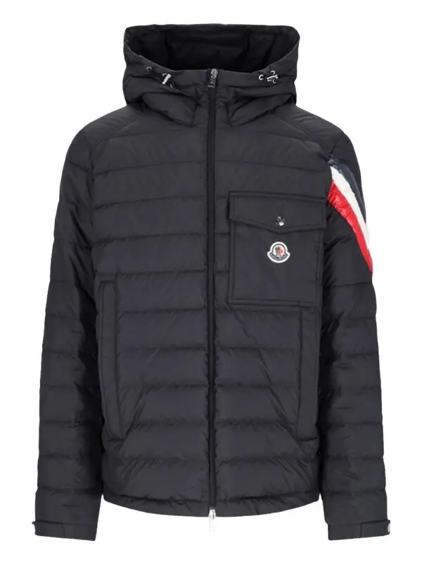 Moncler Berard Zip-up Short Padded Jacket - Black