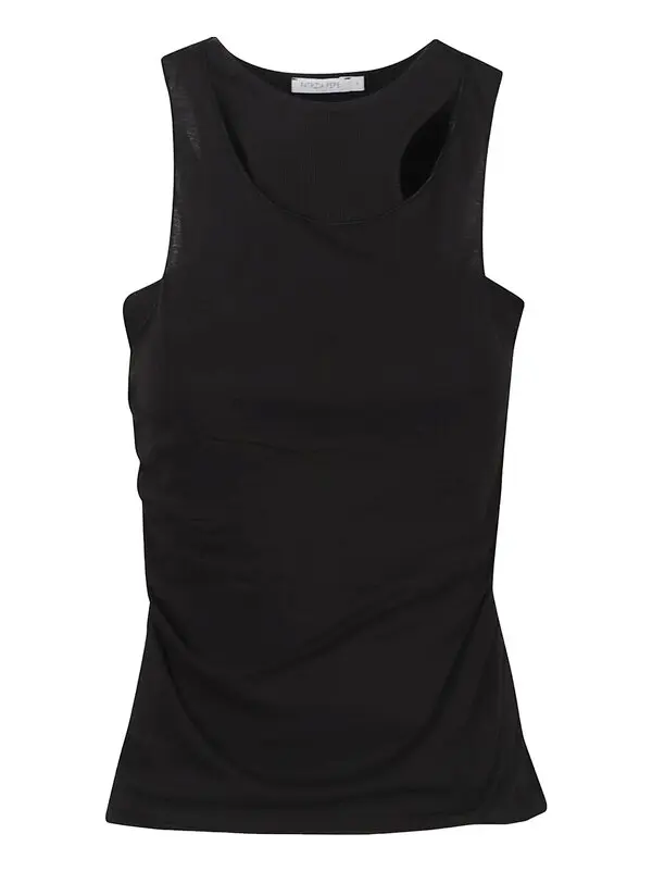 Patrizia Pepe Double-layered Tank Top - Black