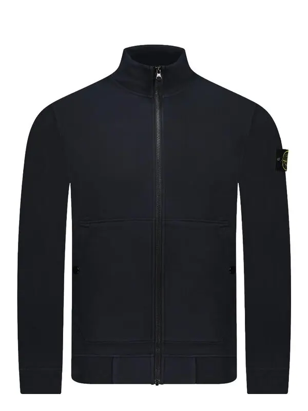 Stone Island Compass-motif Zip-up Jacket - Blue