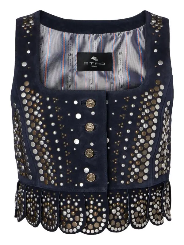 Etro Studded Vest - Black