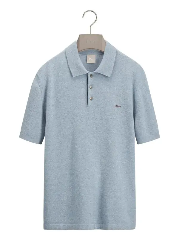 Dior Polo Shirt With Embroidery, Regular Fit - Gray