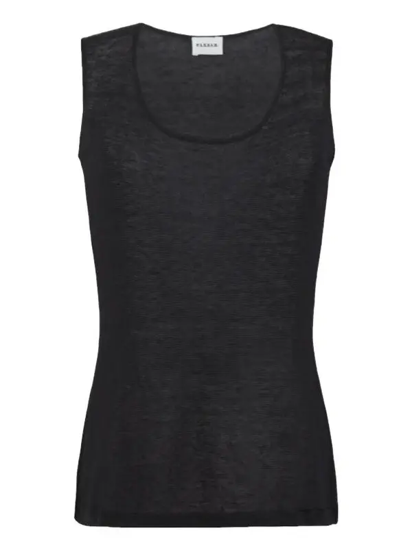 P.a.r.o.s.h Sheer Knitwear Top - Black