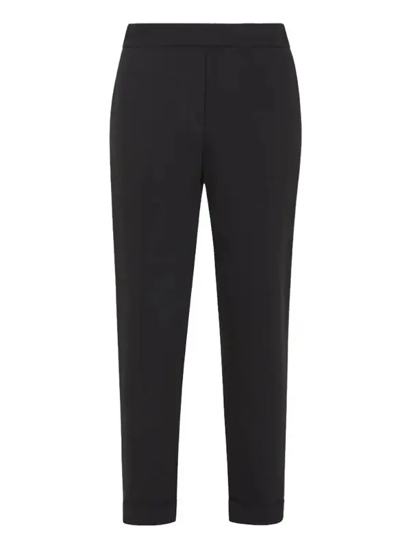 P.a.r.o.s.h Cuffed-hem Trousers With Pockets - Black