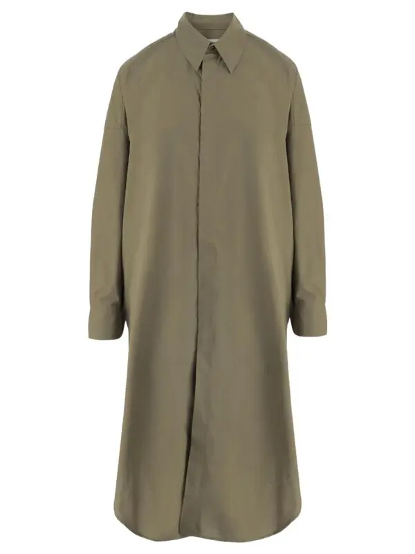 THE FRANKIE SHOP Organic Cotton Shirt Dress - Olive