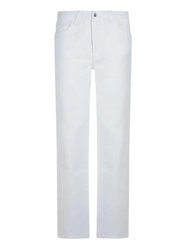 Patrizia Pepe Slim Fit Low Rise Jeans - White