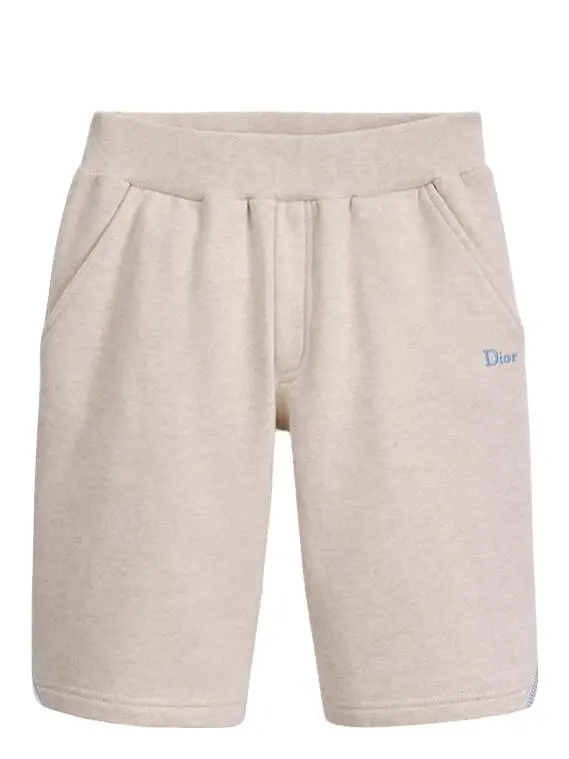 Dior Athletic Shorts With Elastic Waist - Flower Beige