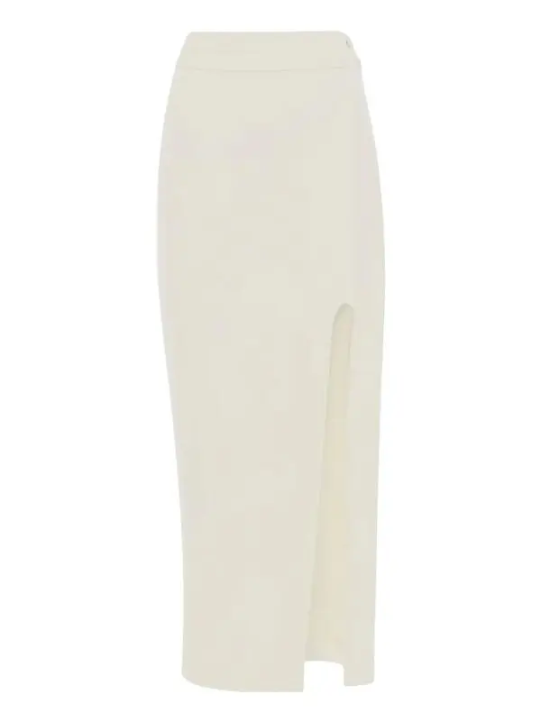 Victoria Beckham Side Slit Skirt - Light Brown