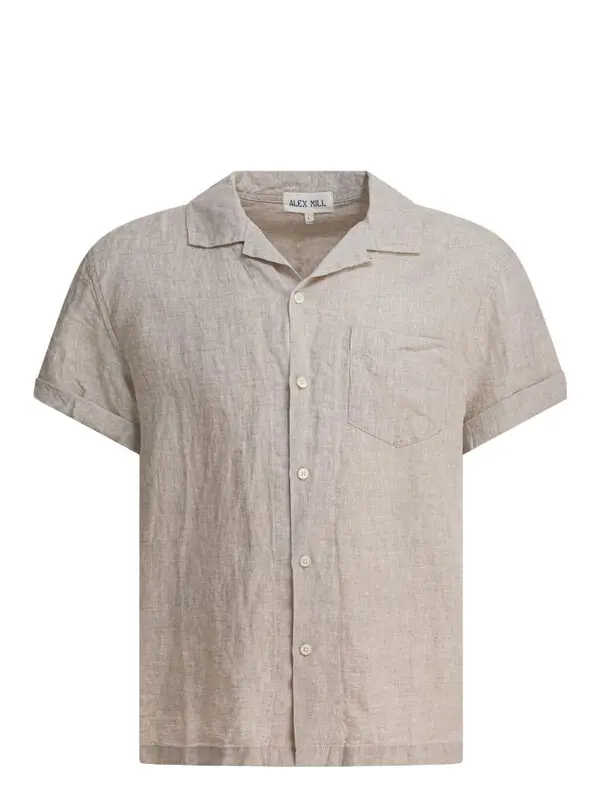 ALEX MILL Camp Linen Shirt - Beige