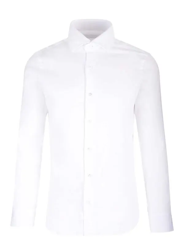 BARBA NAPOLI Buttoned Long-sleeved Shirt - White