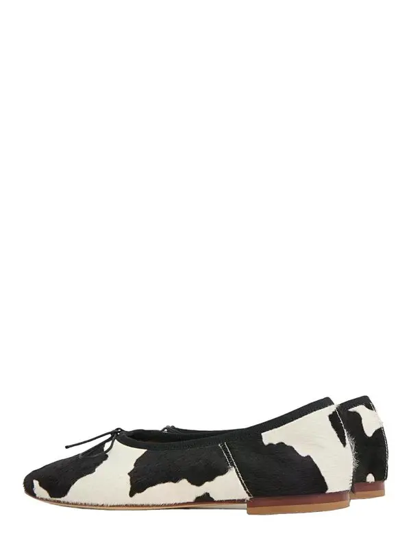 MANSUR GAVRIEL Dream Ballerina Pony-hair Ballet Flats - Black