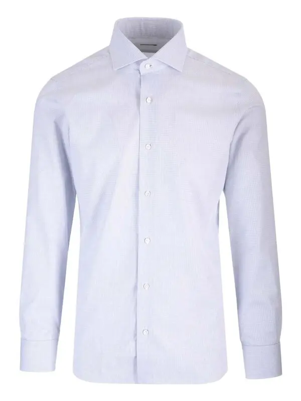 BARBA NAPOLI Long-sleeved Shirt - Light Blue