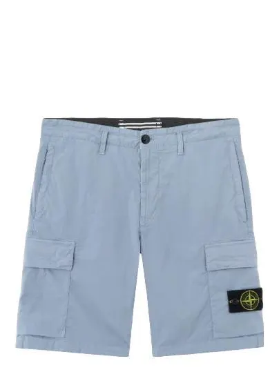 Stone Island Logo-patch Cargo Shorts - Avio Blue
