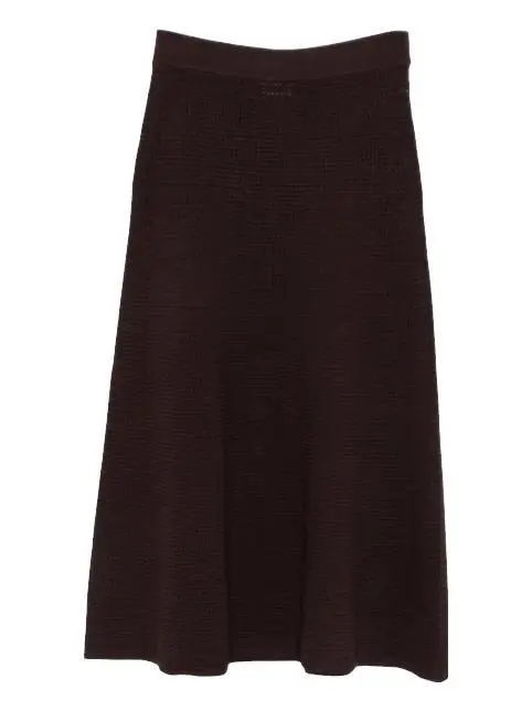P.a.r.o.s.h Ribbed Midi Skirt - Brown