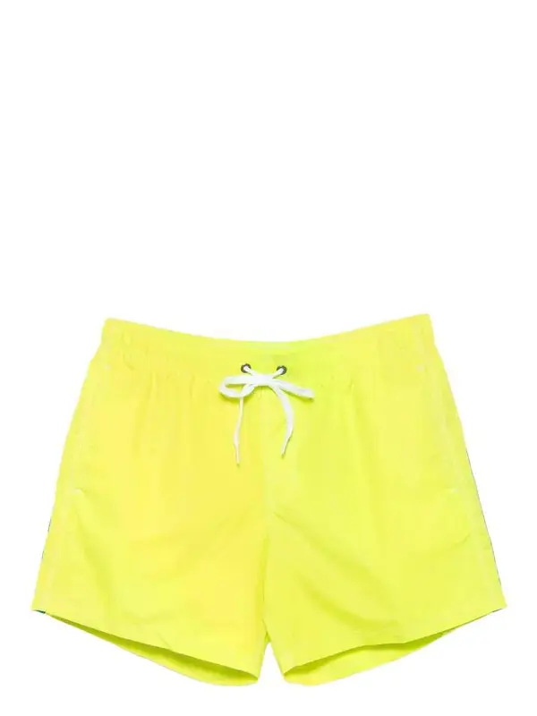 Sundek Striped Trim Drawstring Swim Shorts - Yellow